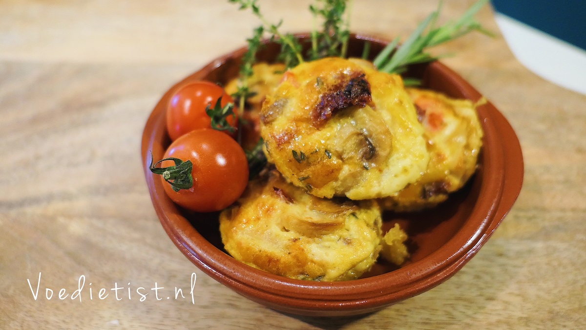 Recept: Eiermuffins met champignons · De Voedietist